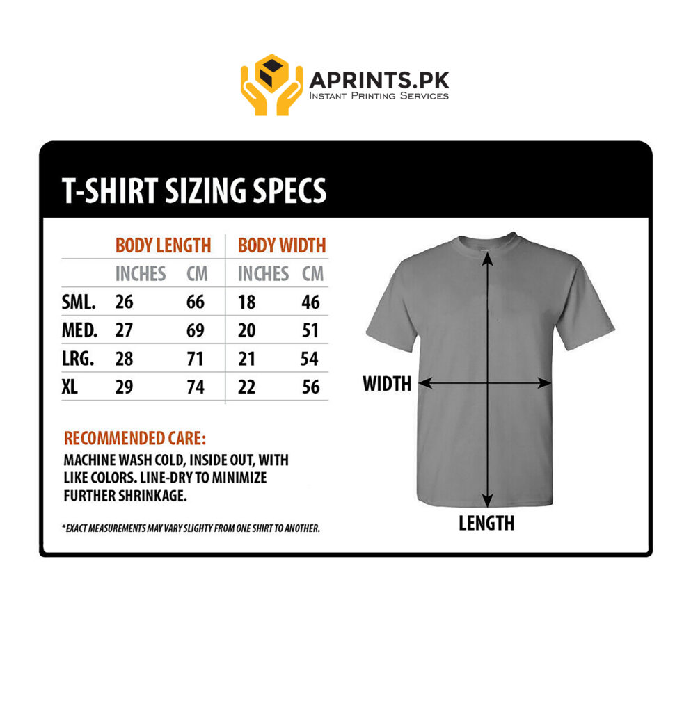 Customized T Shirts Personalised Picture, Logo - Aprints.pk