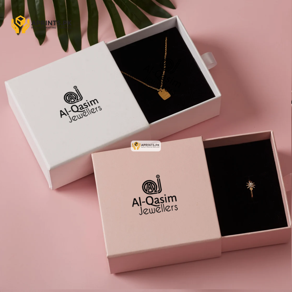 Custom Jewelry Hard Drawer Boxes Pakistan | Gold Foil Logo from Rs.90 ...