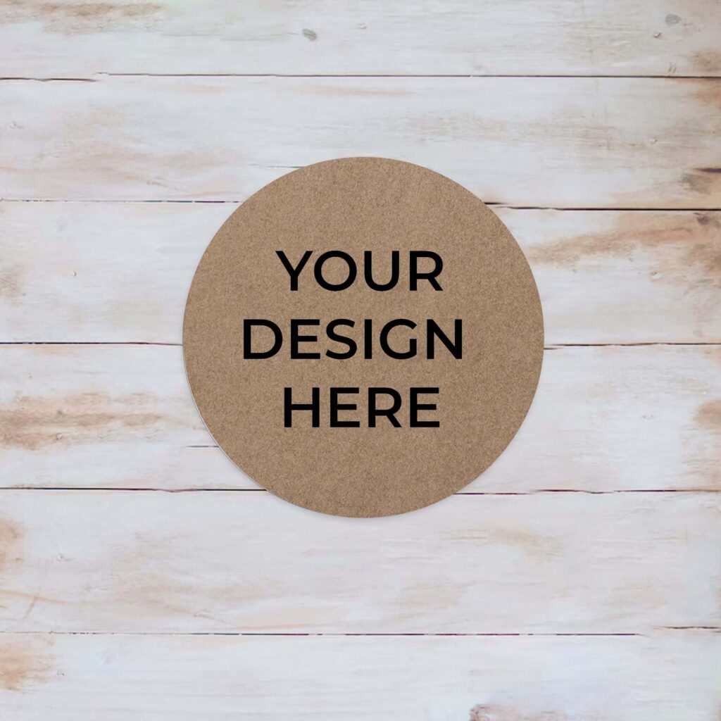 Buy Kraft Brown Round Stickers Online - Aprints.pk