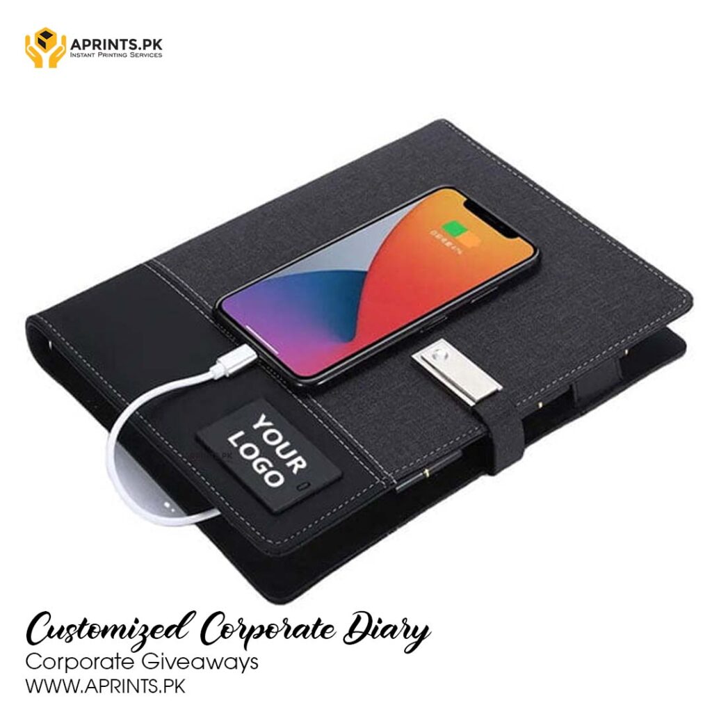 Smart Diary With Wireless Power Bank & USB Drive - Aprints.pk